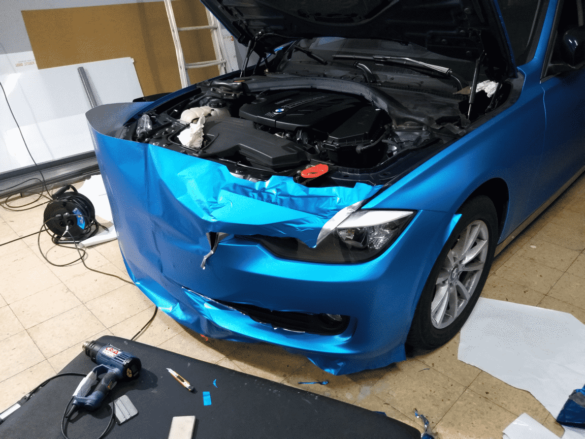 Carwrap BMW Azul Vinil Mate - Criatopo Publicidade Lda